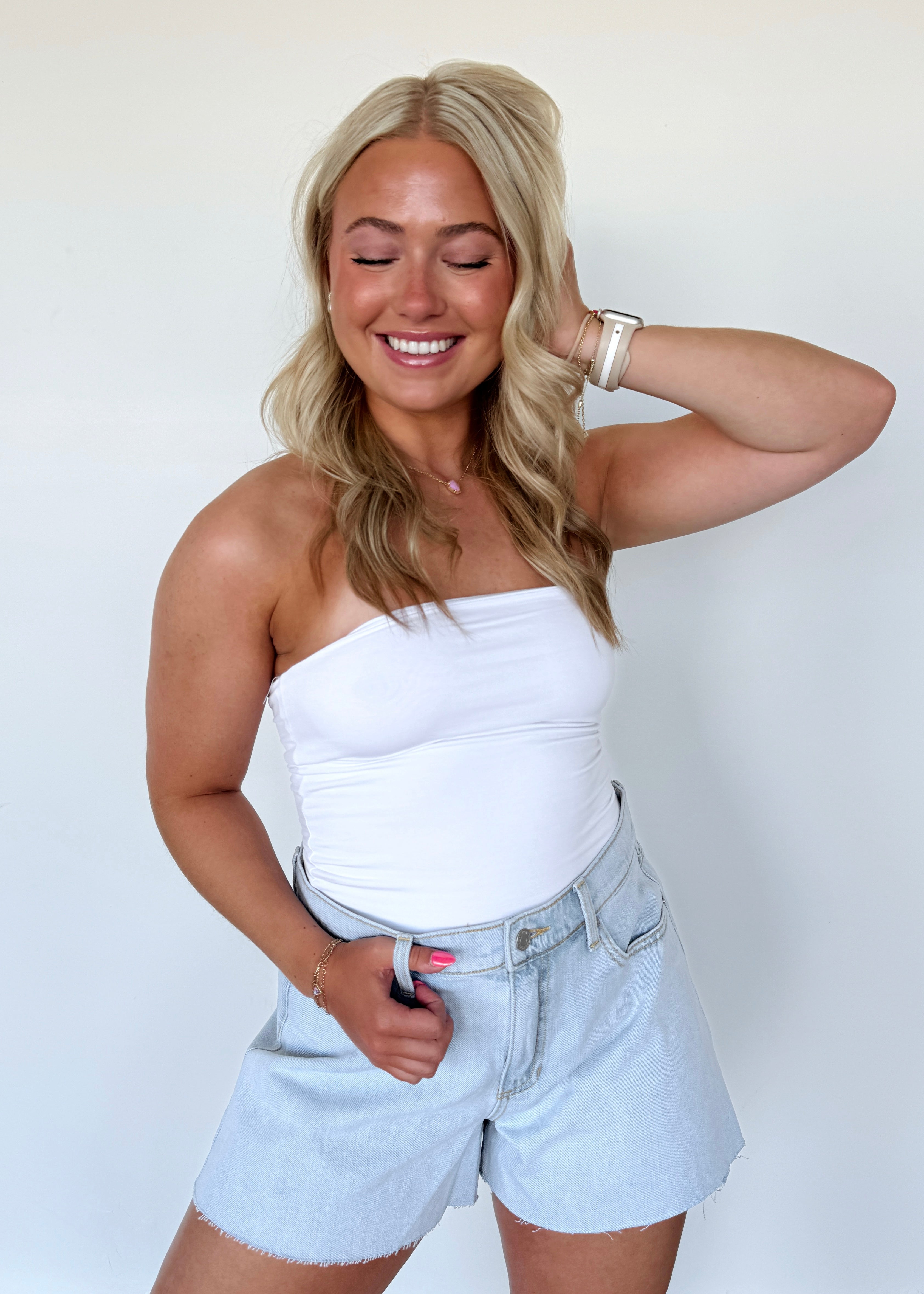 Sloane Denim Shorts – Harlow x Brooks Boutique