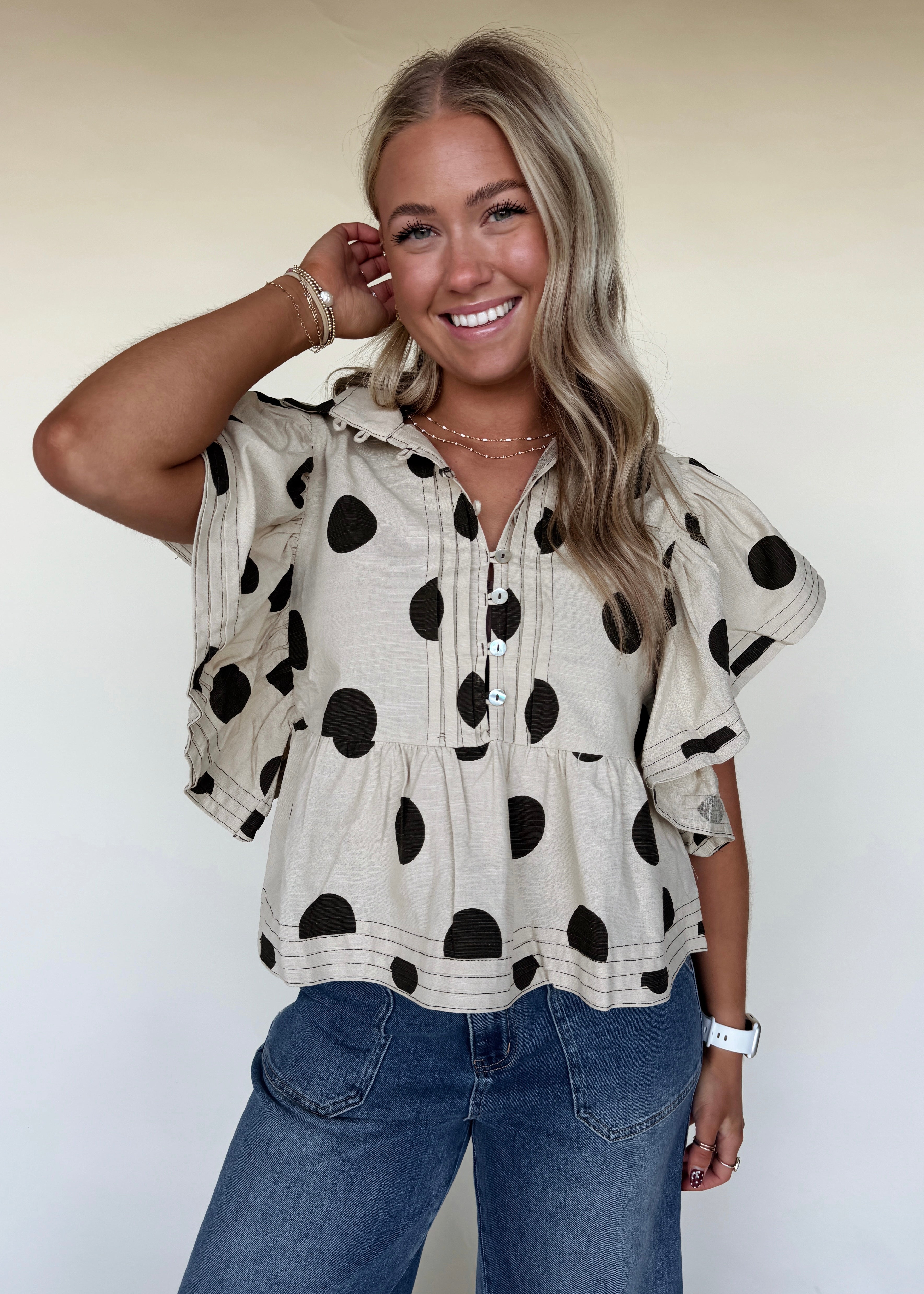 Penny Polka Dot Blouse – Harlow x Brooks Boutique